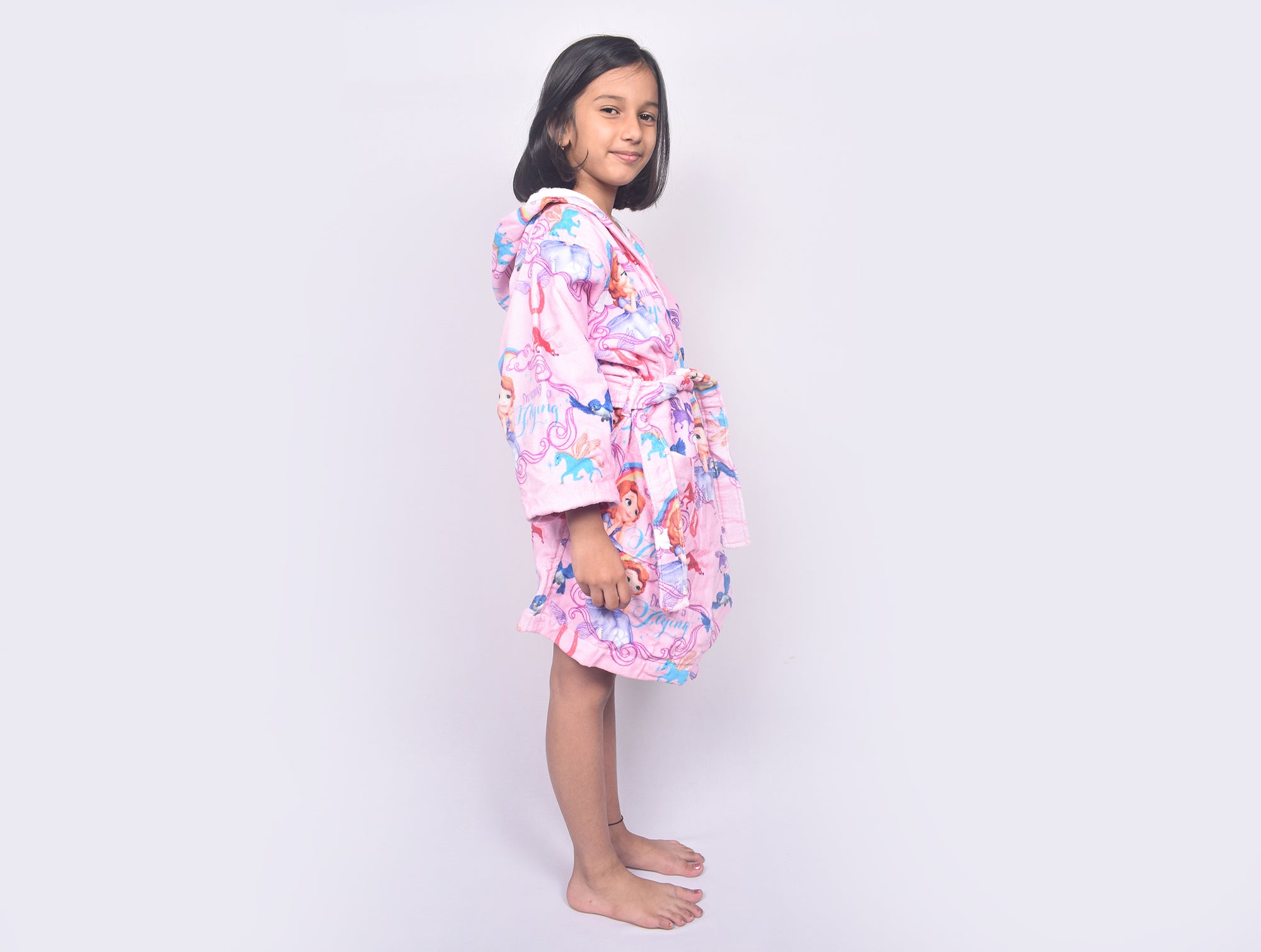 Disney Sofia Pink 100% Cotton Small Bath Robe - By Spaces